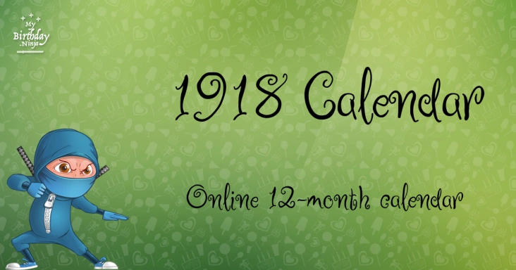 1918 Calendar | Date Mania Wiki | Fandom