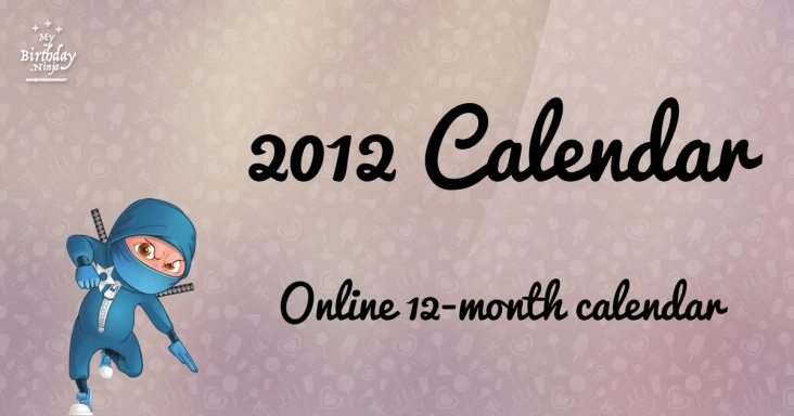 2012 Calendar | Date Mania Wiki | Fandom