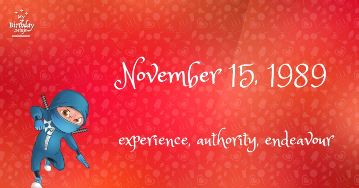 November 15, 1989 | Date Mania Wiki | Fandom