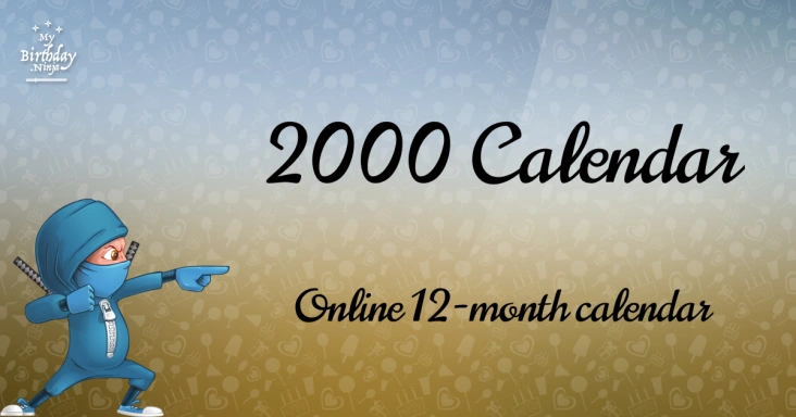 2000 Calendar | Date Mania Wiki | Fandom