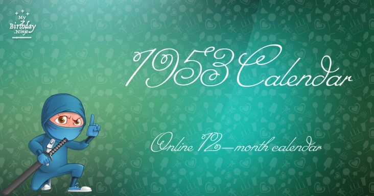 1953 Calendar | Date Mania Wiki | Fandom
