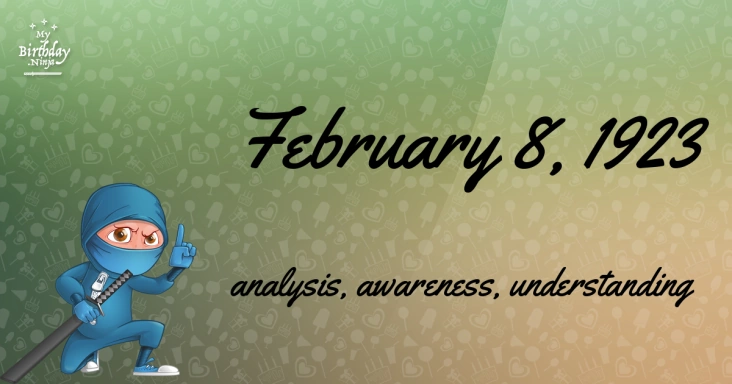 February 8, 1923 | Date Mania Wiki | Fandom