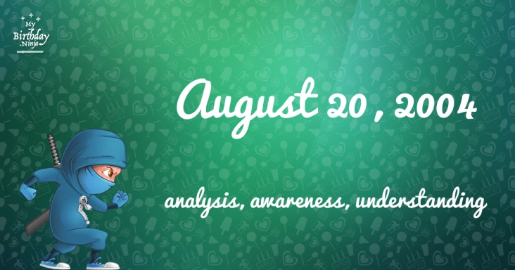 August 20, 2004 | Date Mania Wiki | Fandom