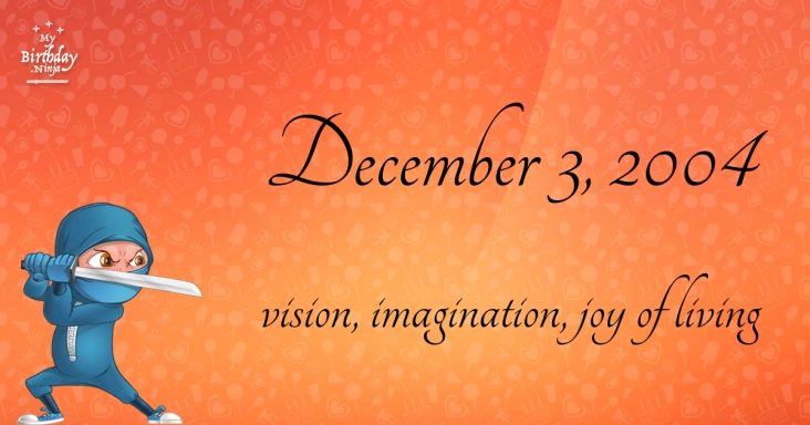 December 3, 2004 | Date Mania Wiki | Fandom
