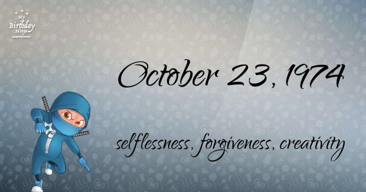 October 23, 1974 | Date Mania Wiki | Fandom