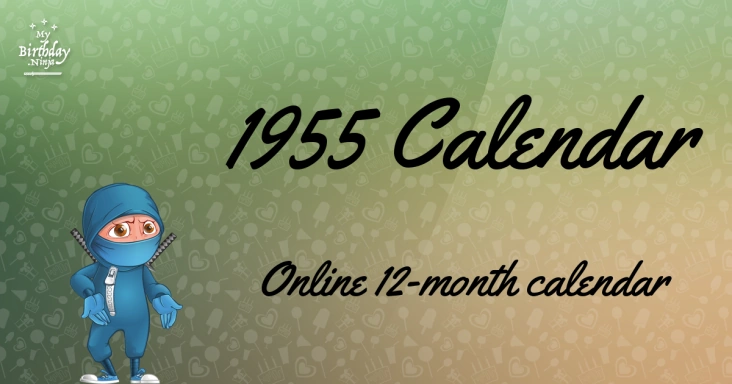 1955 Calendar | Date Mania Wiki | Fandom