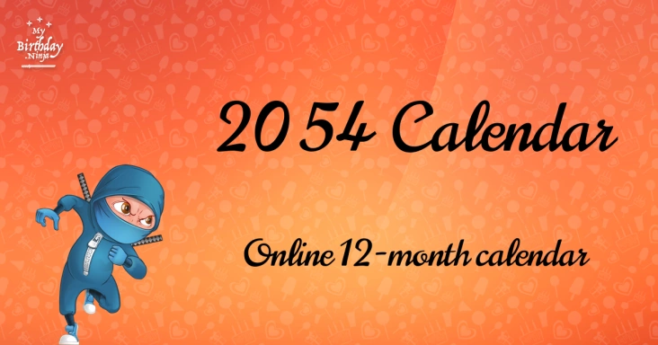 2054 Calendar | Date Mania Wiki | Fandom