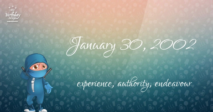 January 30, 2002 | Date Mania Wiki | Fandom