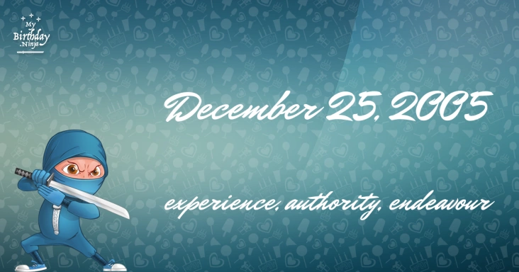 December 25, 2005 | Date Mania Wiki | Fandom