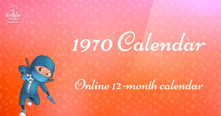 1970 Calendar | Date Mania Wiki | Fandom