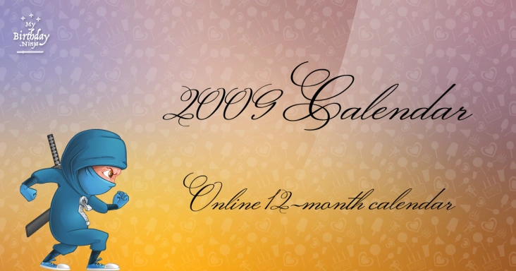 2009 Calendar | Date Mania Wiki | Fandom