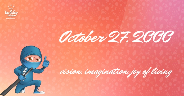 October 27, 2000 | Date Mania Wiki | Fandom