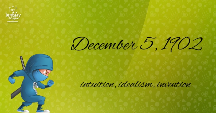 December 5, 1902 | Date Mania Wiki | Fandom