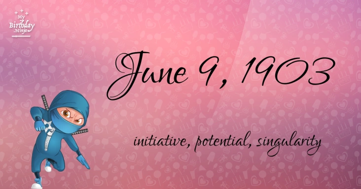 June 9, 1903 | Date Mania Wiki | Fandom