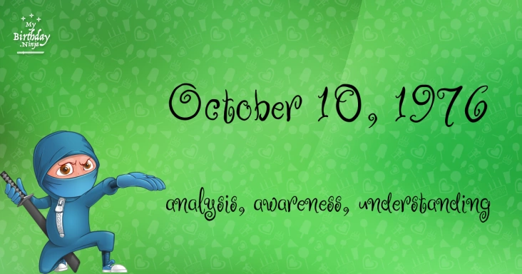 October 10, 1976 | Date Mania Wiki | Fandom