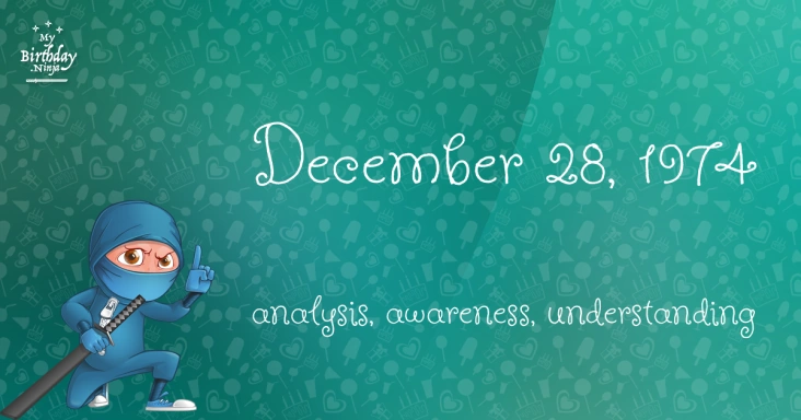December 28, 1974 | Date Mania Wiki | Fandom