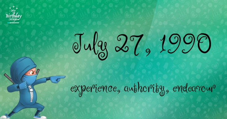July 27, 1990 | Date Mania Wiki | Fandom