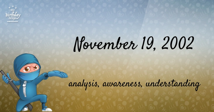 November 19, 2002 | Date Mania Wiki | Fandom
