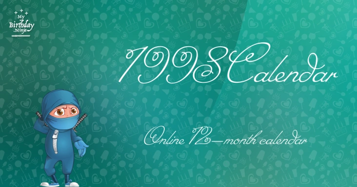 1998 Calendar | Date Mania Wiki | Fandom