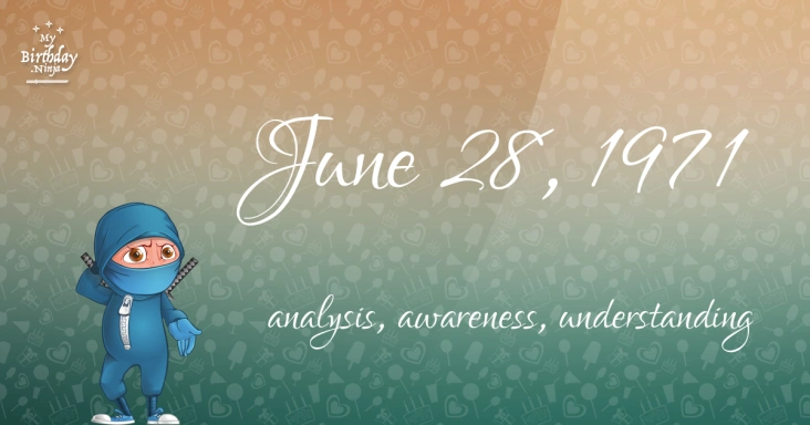 June 28, 1971 | Date Mania Wiki | Fandom