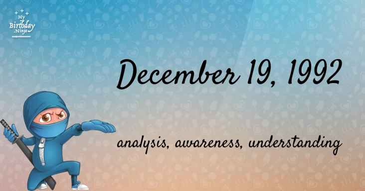 December 19, 1992 | Date Mania Wiki | Fandom