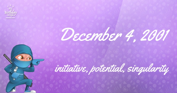 December 4, 2001 | Date Mania Wiki | Fandom