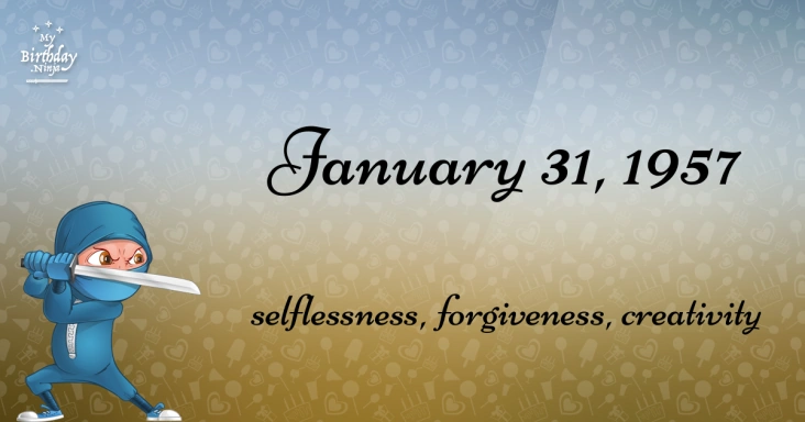January 31, 1957 | Date Mania Wiki | Fandom