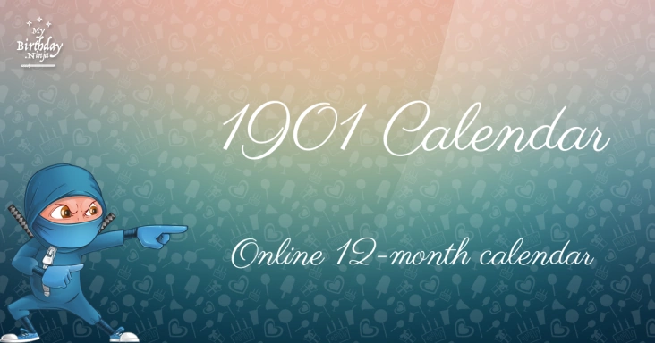 1901 Calendar | Date Mania Wiki | Fandom