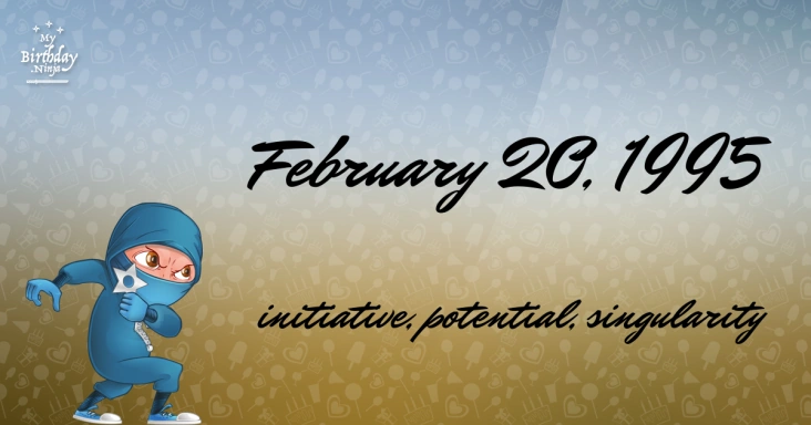 February 20, 1995 | Date Mania Wiki | Fandom