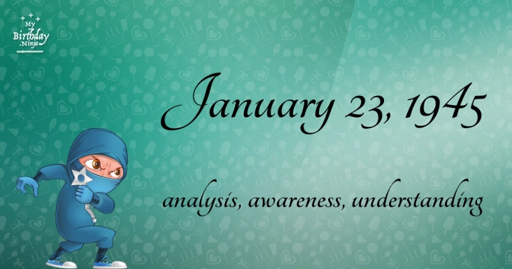 January 23, 1945 | Date Mania Wiki | Fandom
