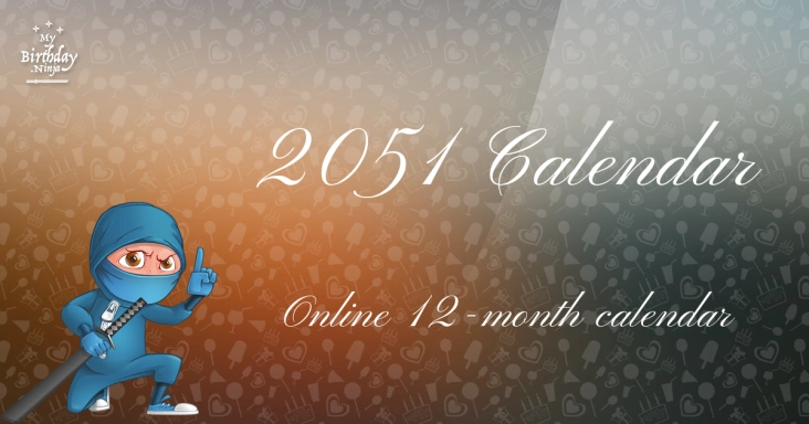 2051 Calendar | Date Mania Wiki | Fandom