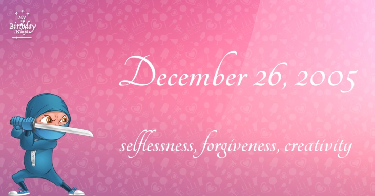 December 26, 2005 | Date Mania Wiki | Fandom