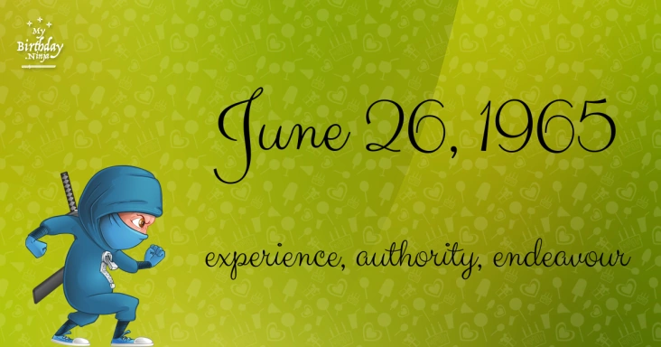 June 26, 1965 | Date Mania Wiki | Fandom
