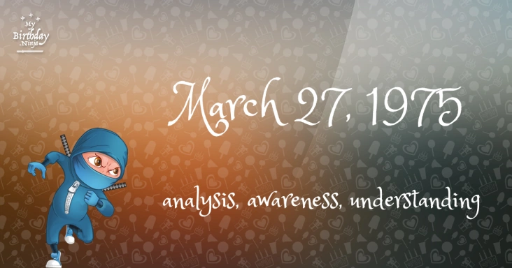 March 27, 1975 | Date Mania Wiki | Fandom