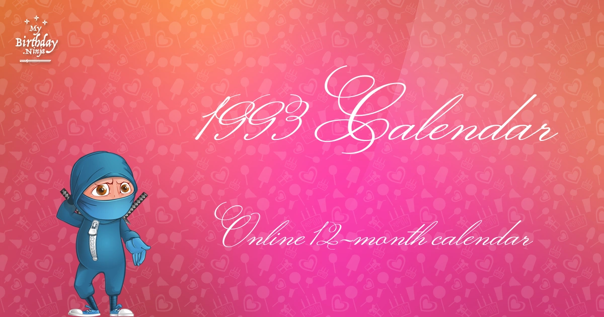 1993 Calendar | Date Posters Wiki | Fandom