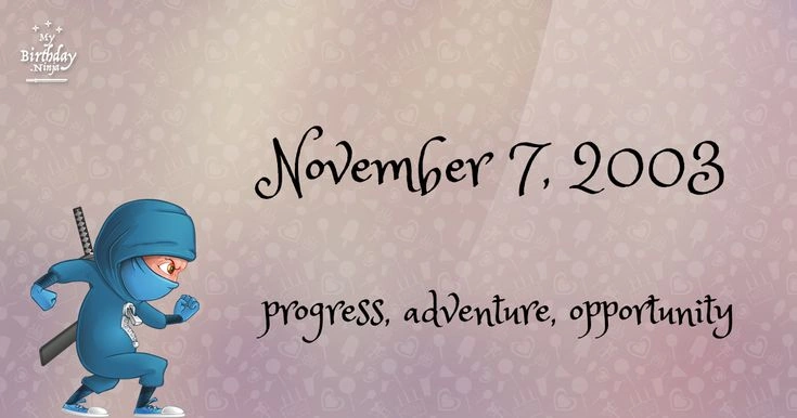 November 7, 2003 | Date Posters Wiki | Fandom