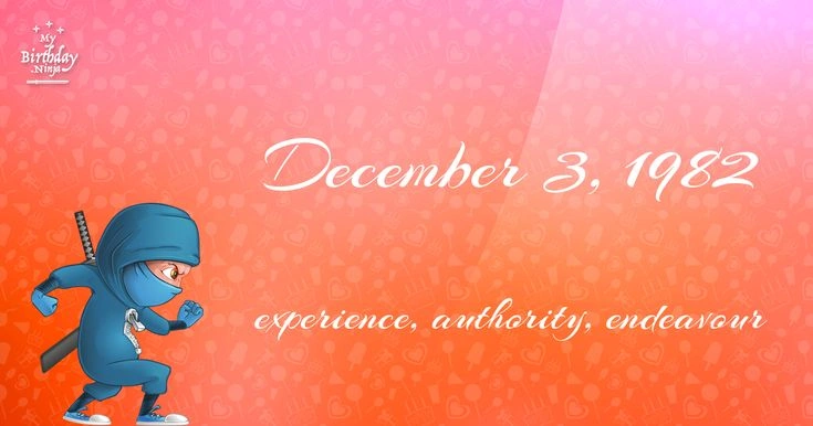 December 3, 1982 | Date Posters Wiki | Fandom