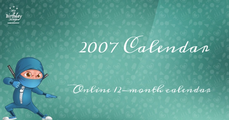 2007 Calendar | Date Posters Wiki | Fandom