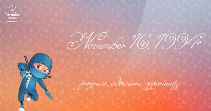 November 16, 1994 | Date Posters Wiki | Fandom