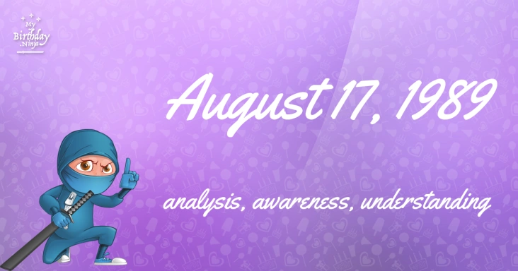 August 17, 1989 | Date Posters Wiki | Fandom