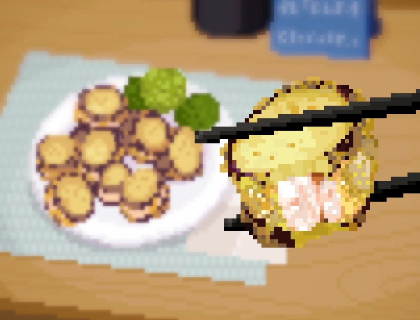 Deep-Fried Eggplant Shrimp Meatballs | Dave the Diver Wiki | Fandom