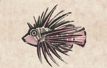 easy to draw lionfish