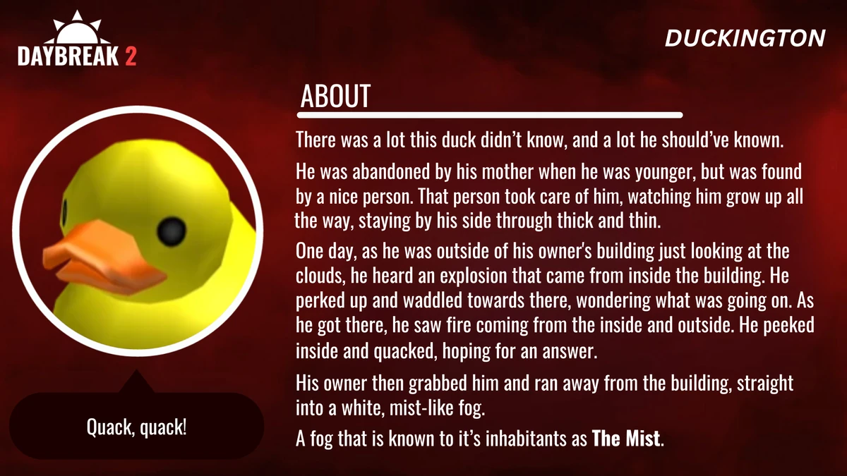 Duckington's Gallery | Daybreak Fanon Wiki | Fandom
