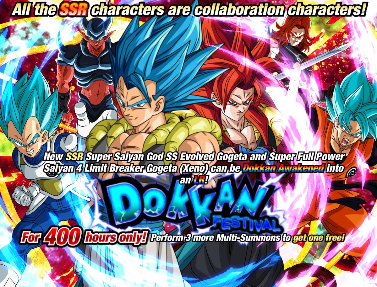Gogeta X Gogeta Super Dragon Ball Heroes Crossover Summon Dokfan