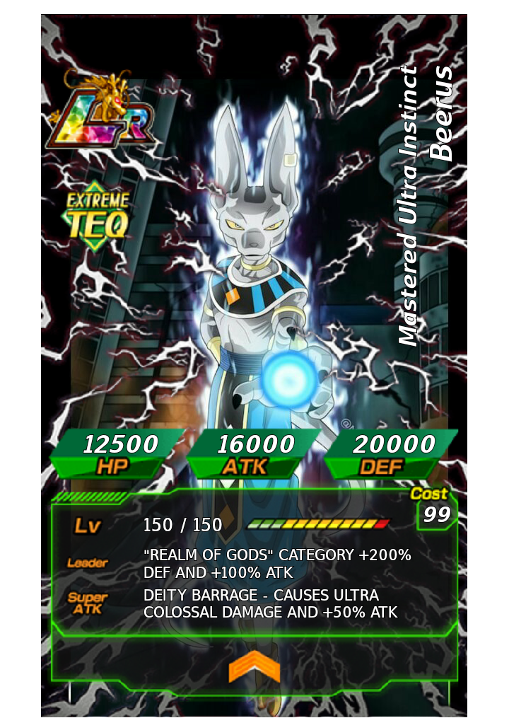 Mastered Ultra Instinct Beerus Dokfan Battle Wiki Fandom