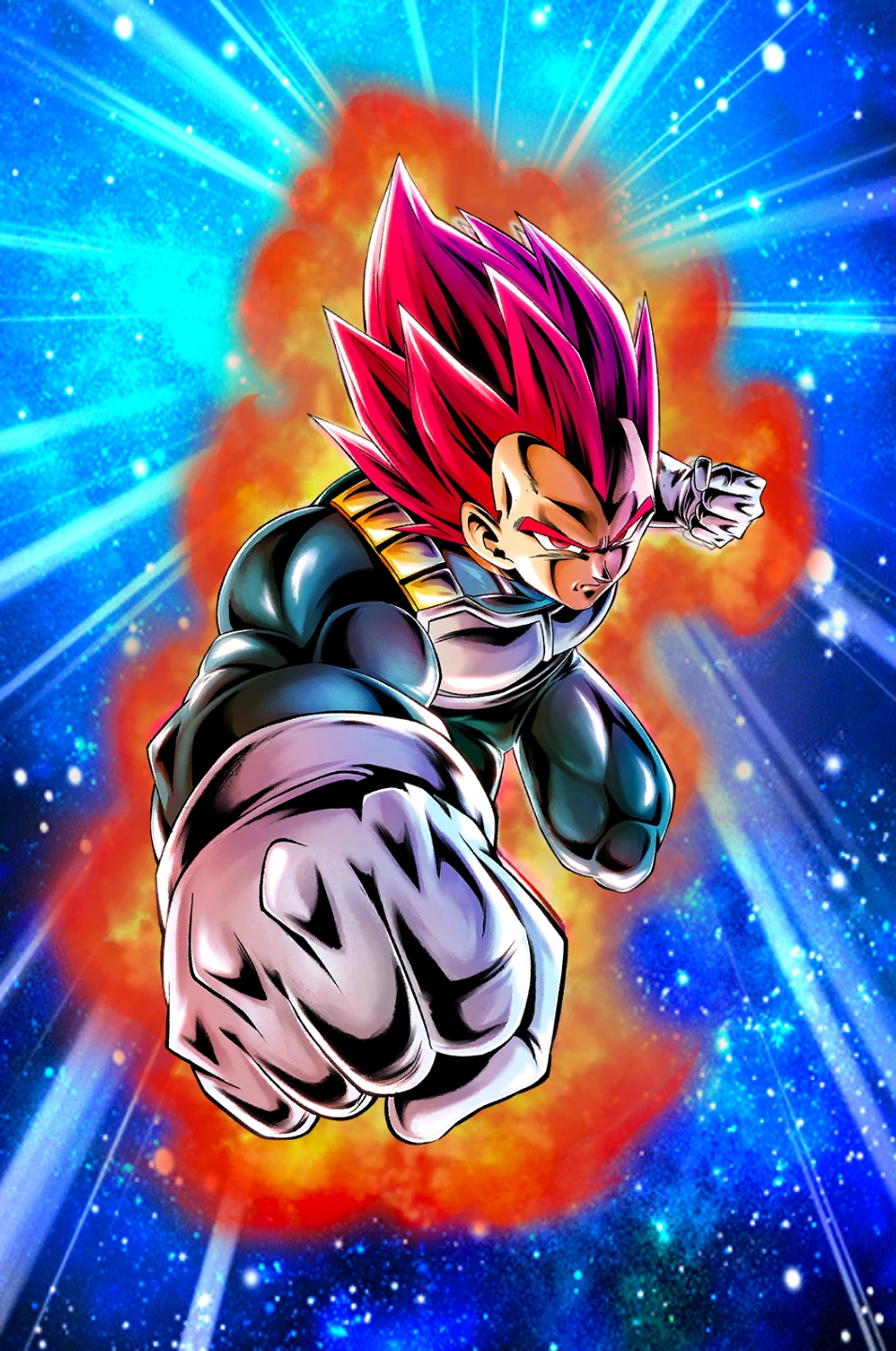 Courageous Warriors Ablaze in Red Super Saiyan God Vegeta + Super ...