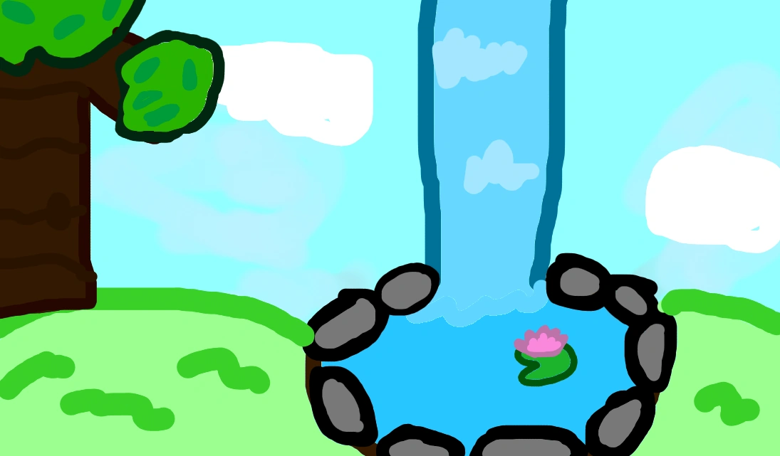 Waterfall background I made myself | Fandom