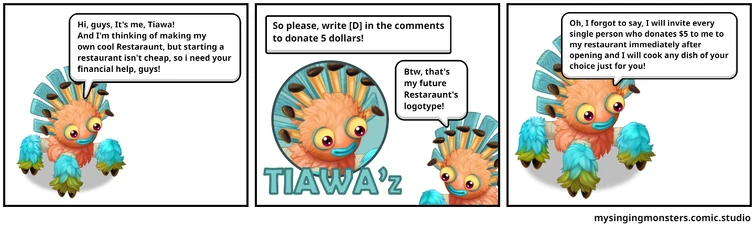 !TIAWA WANTS TO OPEN THEIR OWN RESTARAUNT! Please, make Tiawa's dream ...