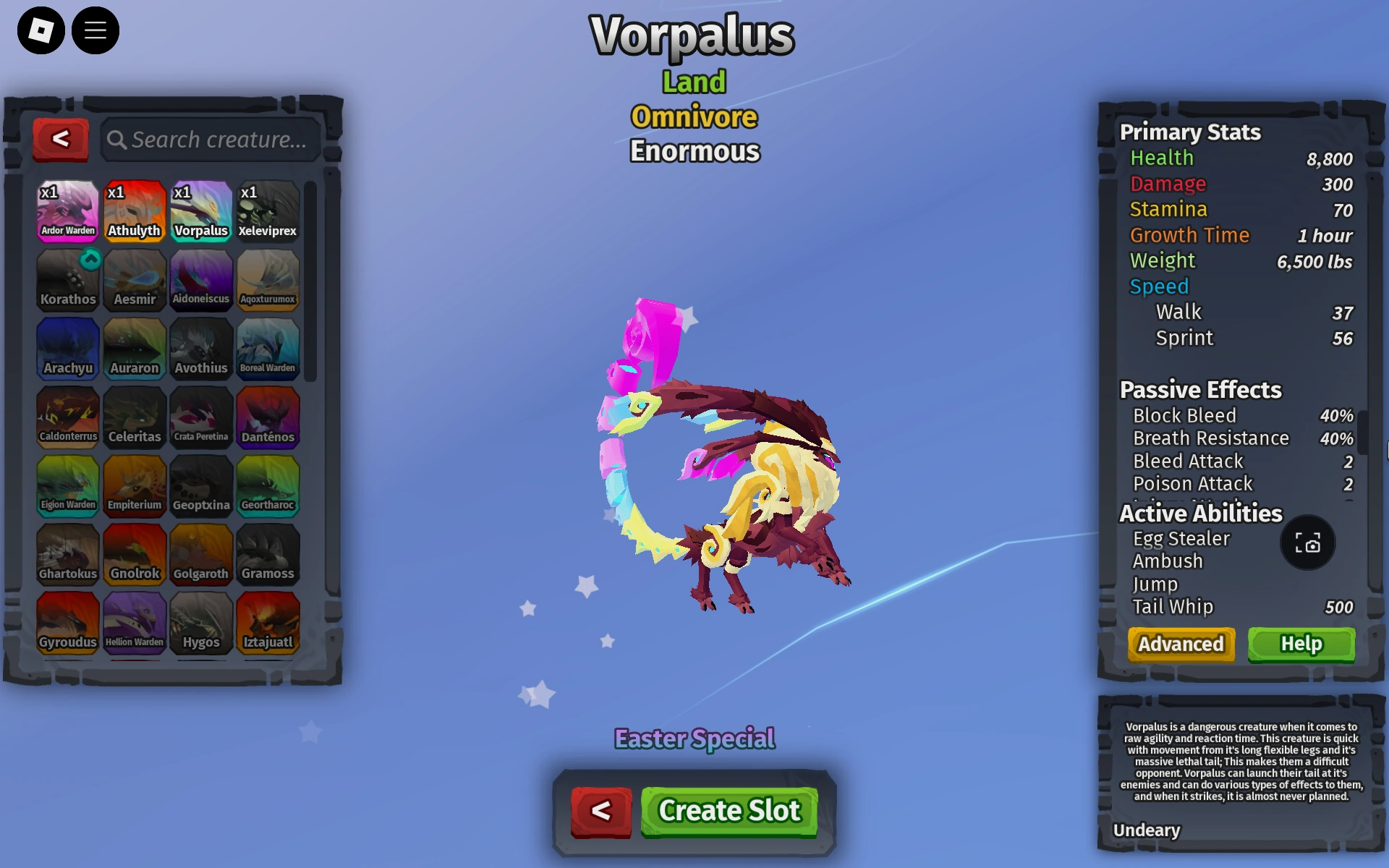 I just got the vorpalus species | Fandom