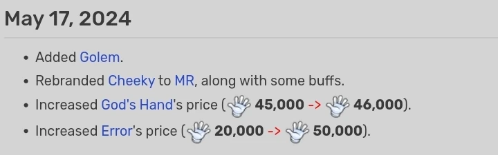 Bro gods hand will always increase in slap cost | Fandom